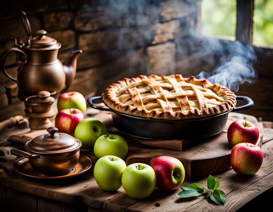 🍏🍎🥧nothing beats a good Apple pie, for centuries ... - AI Generated ...