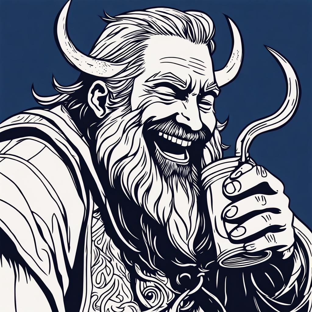 laughing viking - AI Generated Artwork - NightCafe Creator