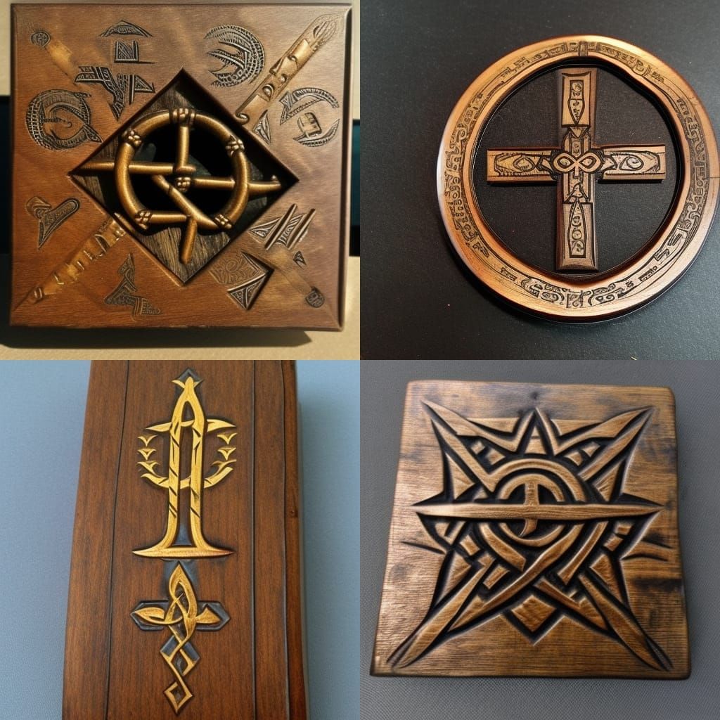 Occult relic; handcrafted wood, brass and copper accents, beautifully ...