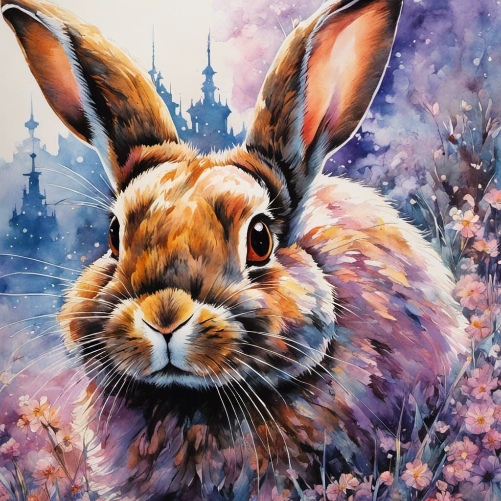 Rabbit Portrait III - AI Generated Artwork - NightCafe Creator
