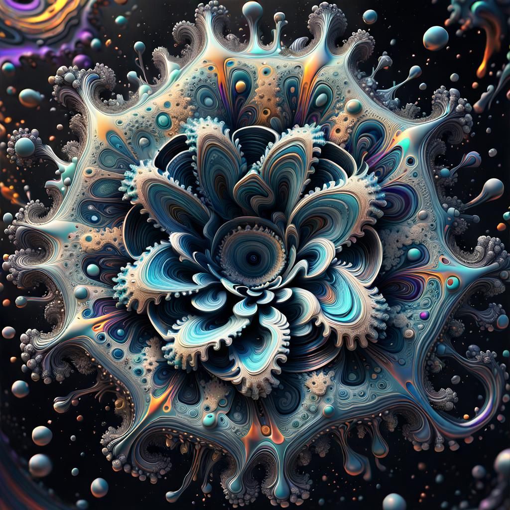 Fluid fractal , 06apr24 - AI Generated Artwork - NightCafe Creator