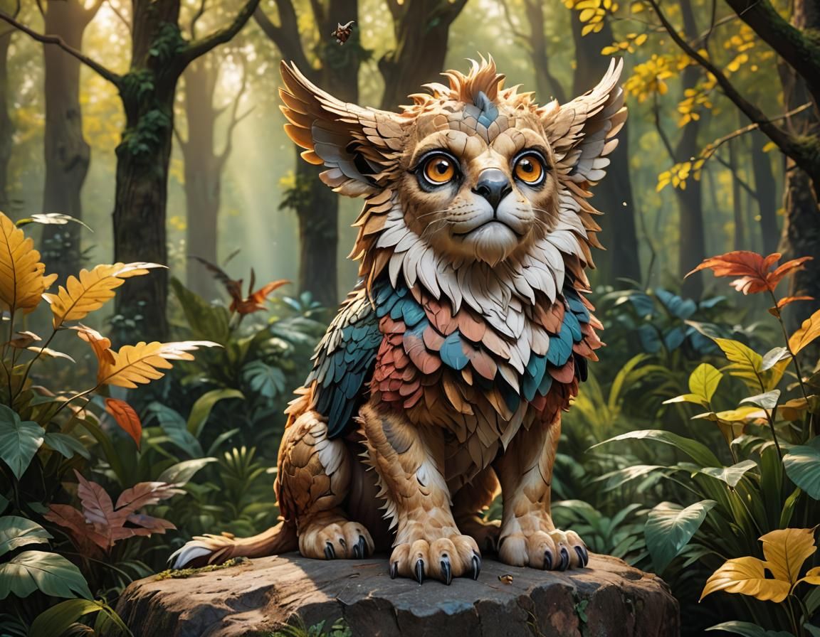 The extra feathers went to his ears 💕 - AI Generated Artwork ...