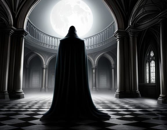 a highly detailed masterpiece of a creepy ghostly figure standing in a ...