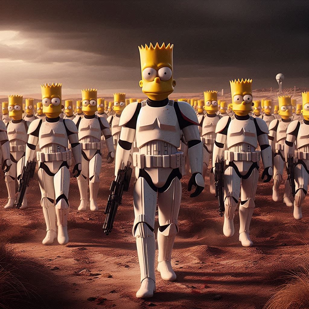 Simpsons Wars: The Bart Wars - AI Generated Artwork - NightCafe Creator