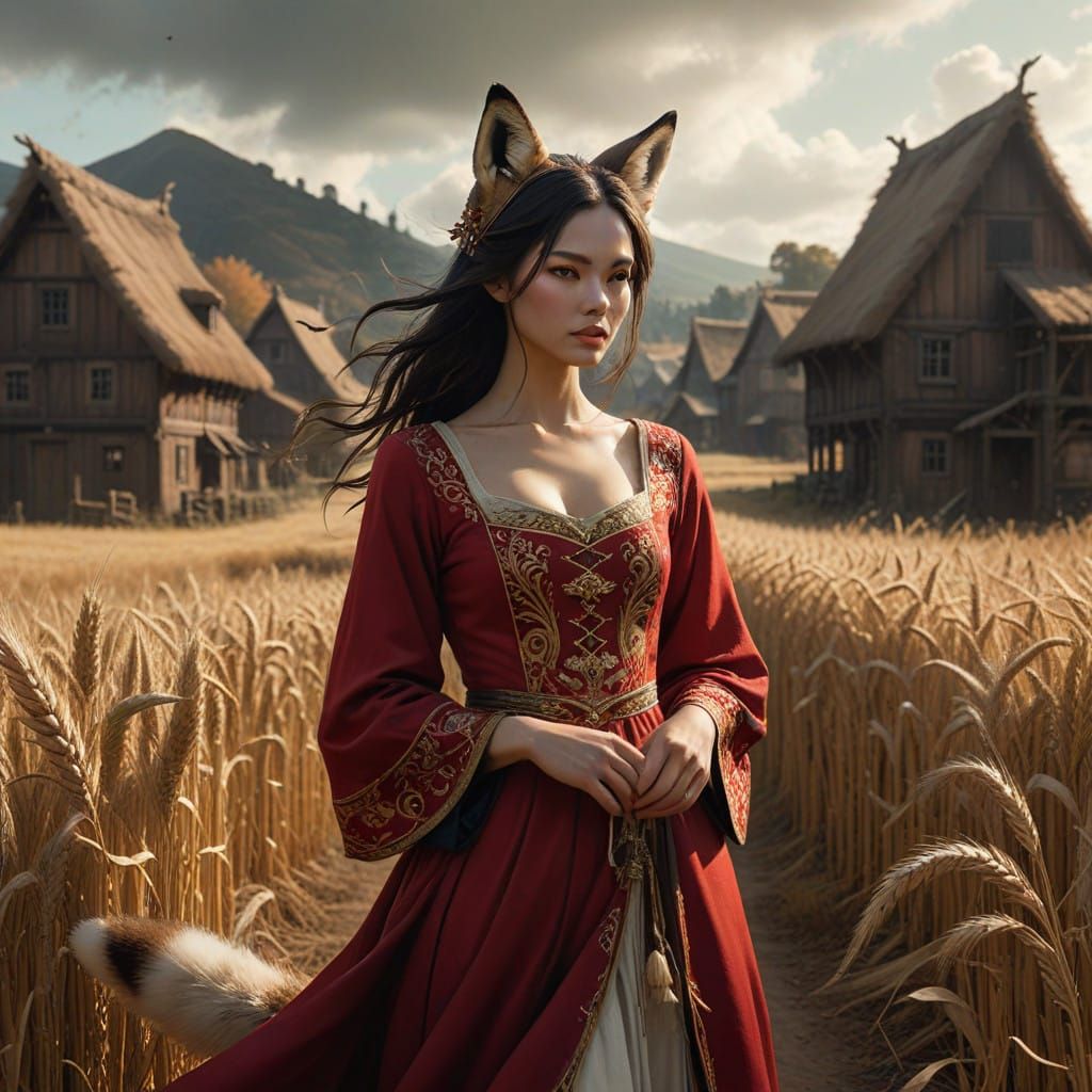 Fox girl in "The Sorcerer's Revolt" novel by author Luo Guanzhong