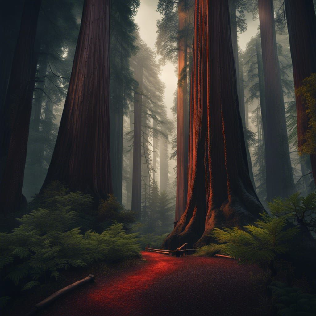 California Redwoods - AI Generated Artwork - NightCafe Creator