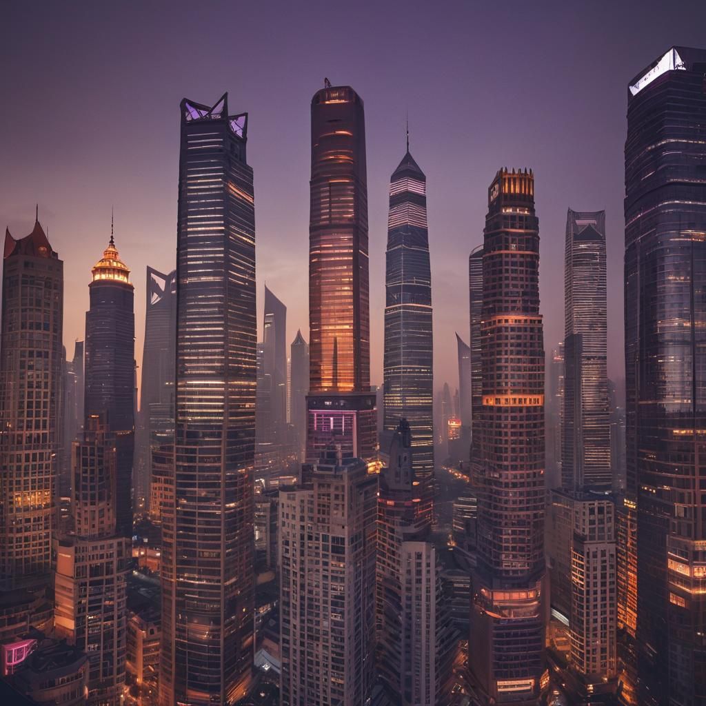 realistic panoramic view of shanghai - AI Generated Artwork - NightCafe ...