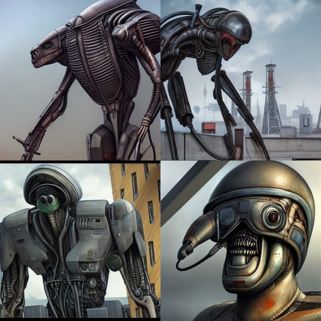 by Enki Bilal :: sci-fi, alien bounty hunter, standing by on rooftop ...