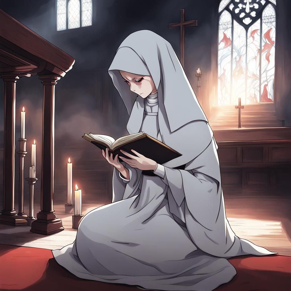 The Nun Anime - AI Generated Artwork - NightCafe Creator
