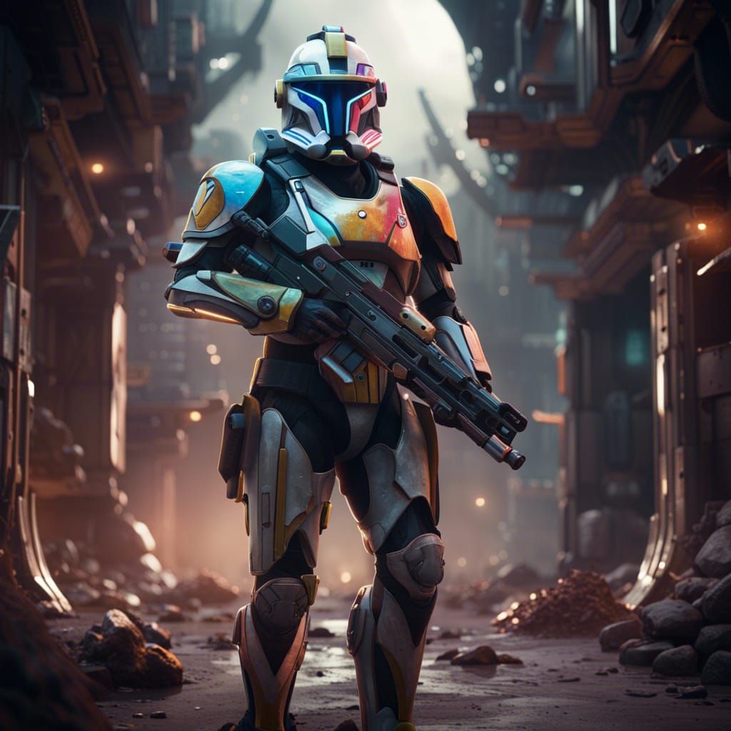 Clone commando - AI Generated Artwork - NightCafe Creator