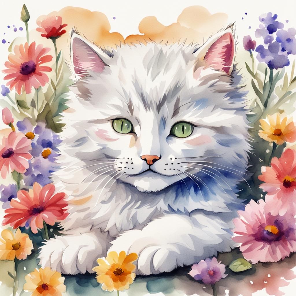 Cute Kitten resting - AI Generated Artwork - NightCafe Creator