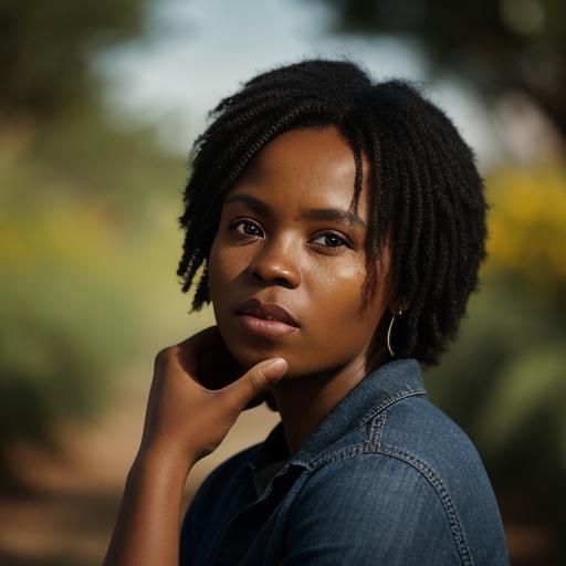 South African woman named Flo - AI Generated Artwork - NightCafe Creator