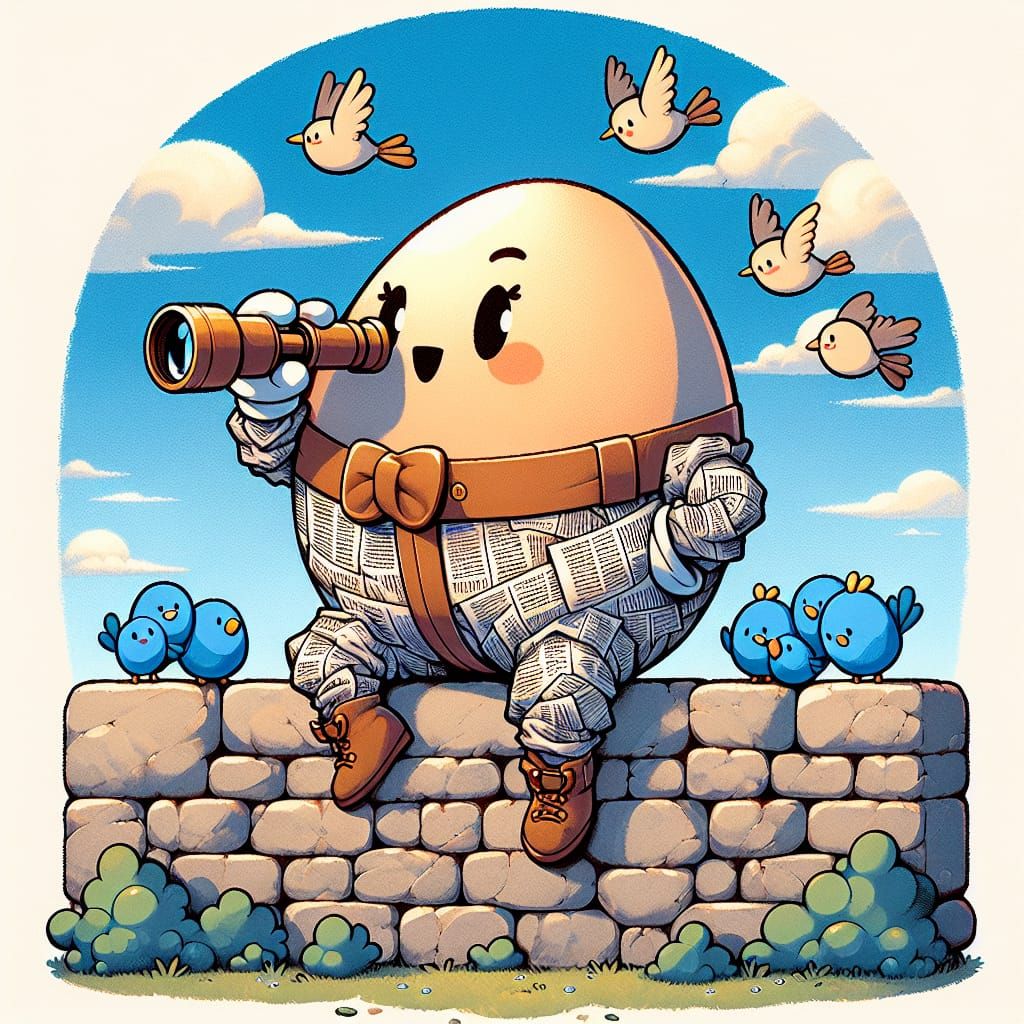Humpty Dumpty sitting on the wall - Humpty Dumpty sitting on...