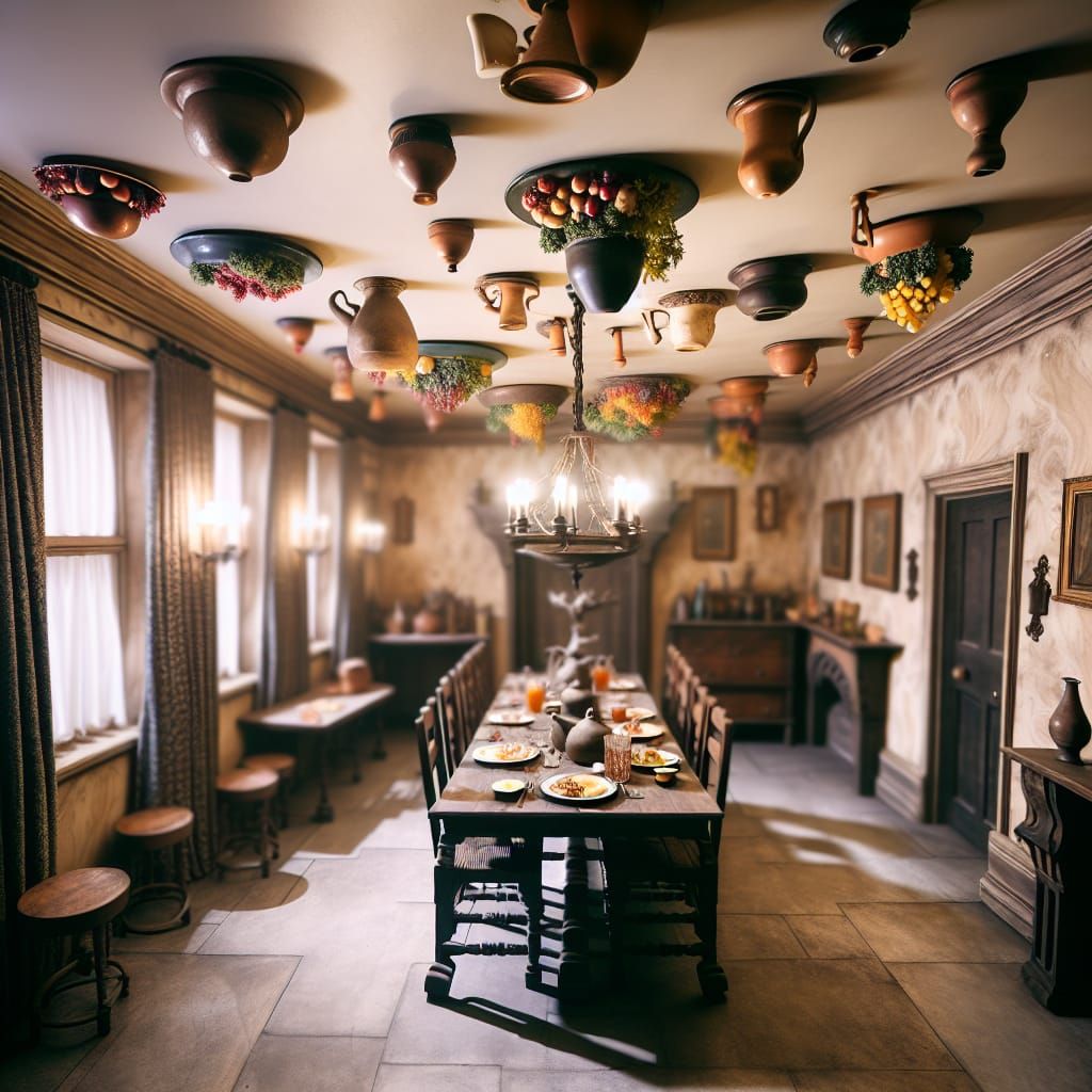 In The Whimsical Warlock's Dining Room II - AI Generated Artwork ...