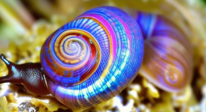 Snail Photograph snail portrait snail of a snail Beautiful snail bright ...