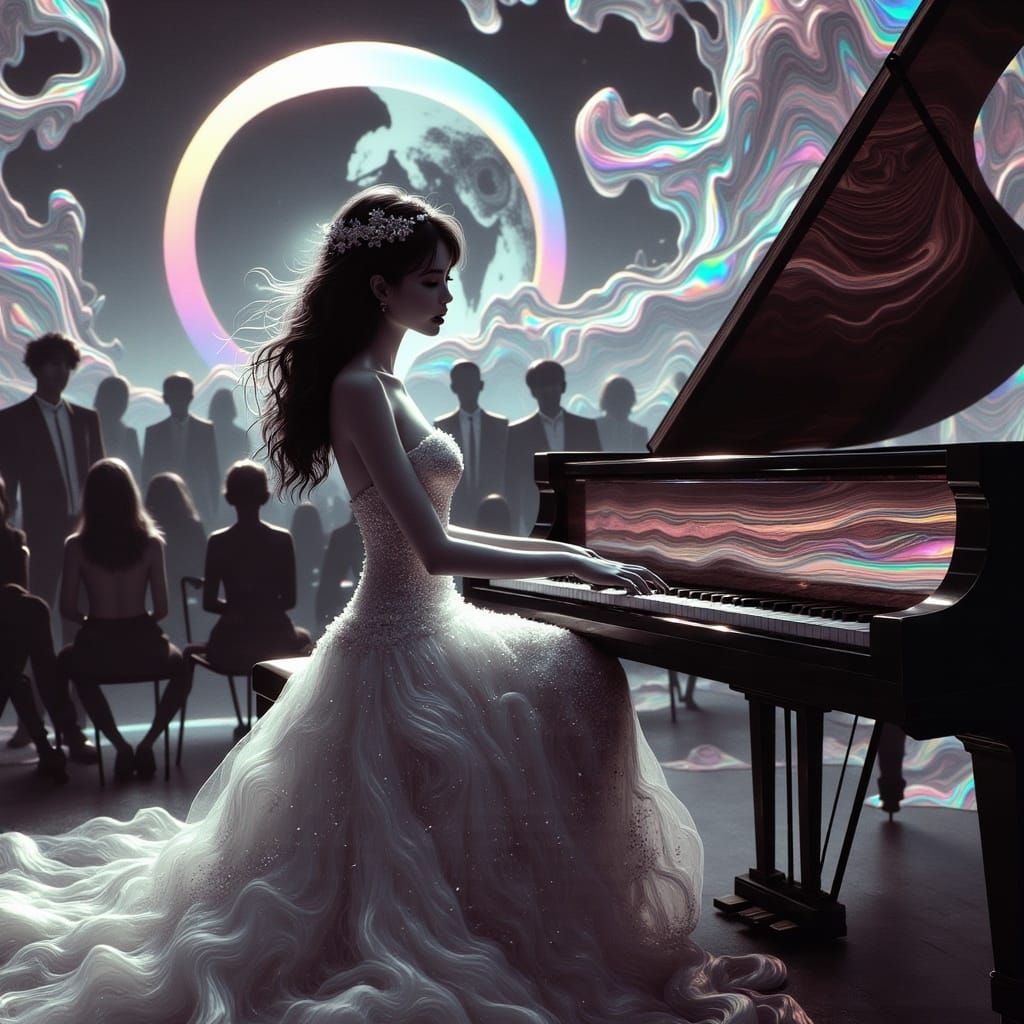 A Cosmic Melody - Ethereal Concert Queen in Cyberpunk Opera ...