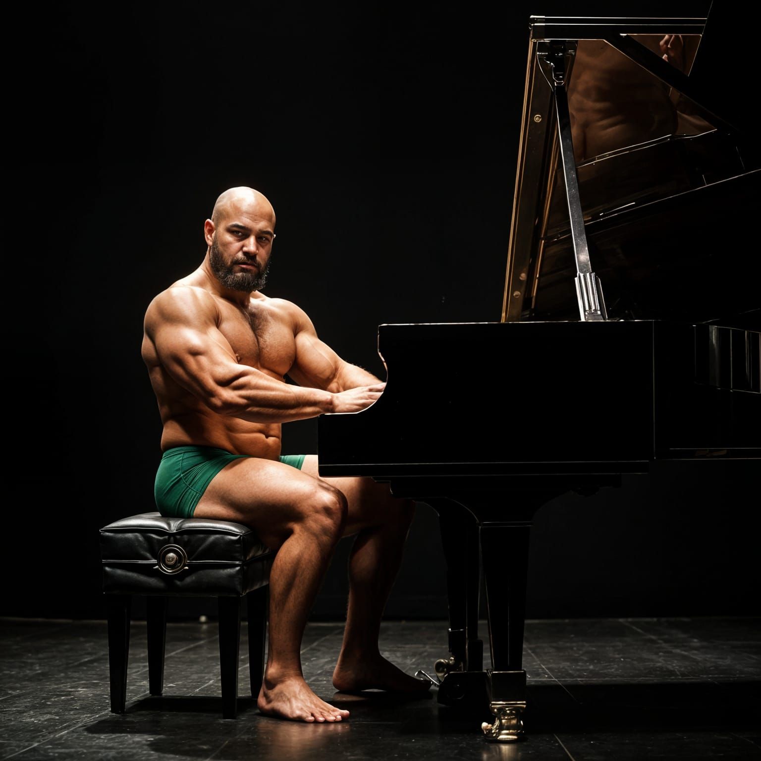 Musicality of Muscle - Bodybuilder Plays Piano on Stage in S...