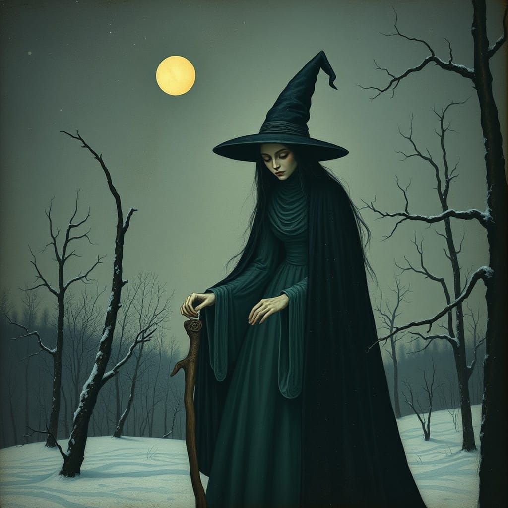 Surreal Winter Solstice Scene in Muted Minimalist ... - AI Art