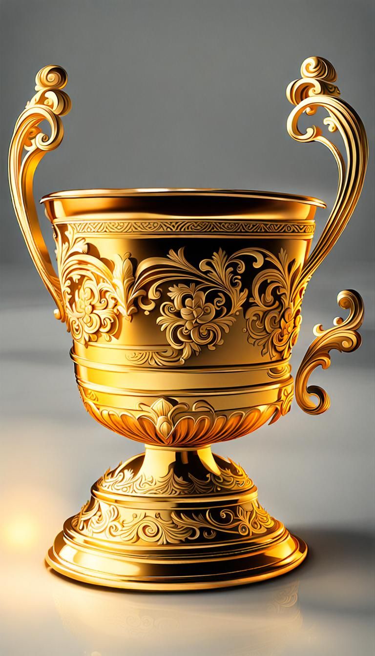 golden cup of the "555" challenge - AI Generated Artwork - NightCafe ...