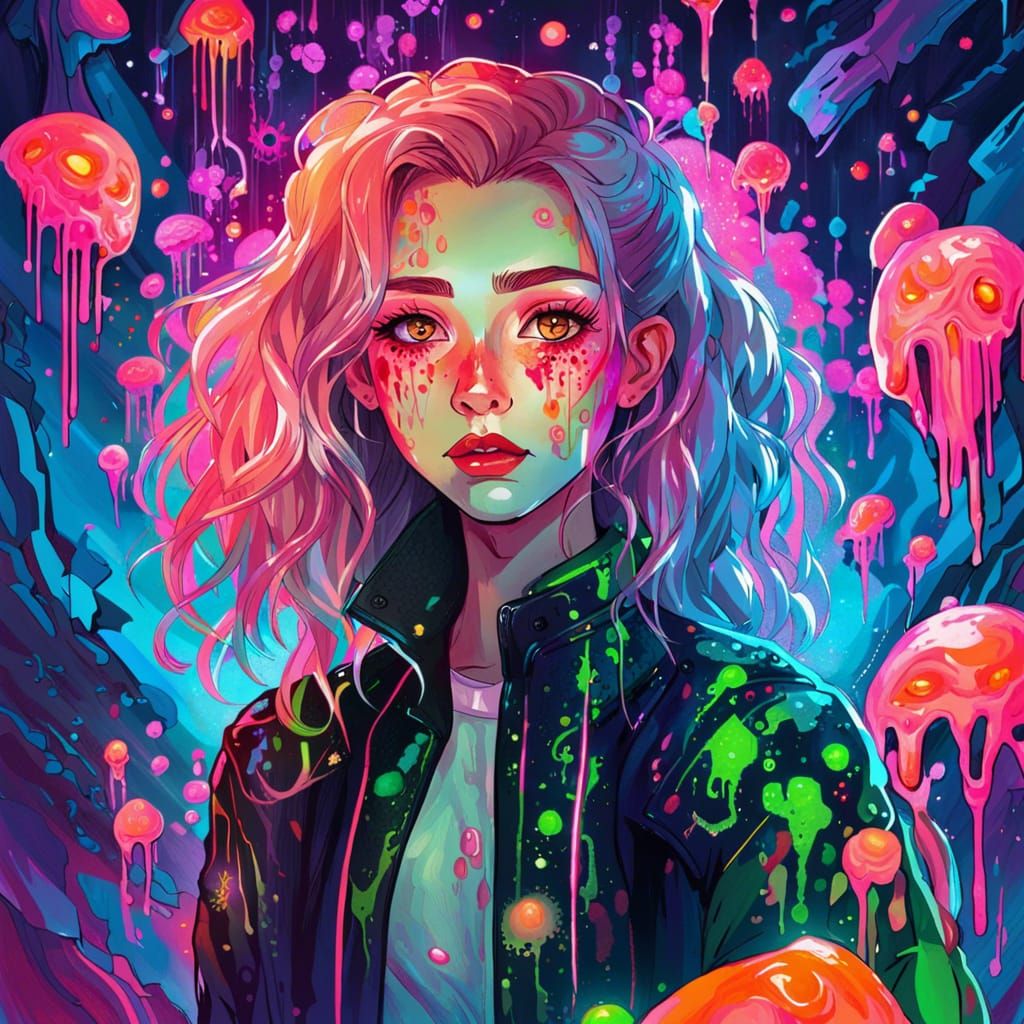 Slime girl - AI Generated Artwork - NightCafe Creator
