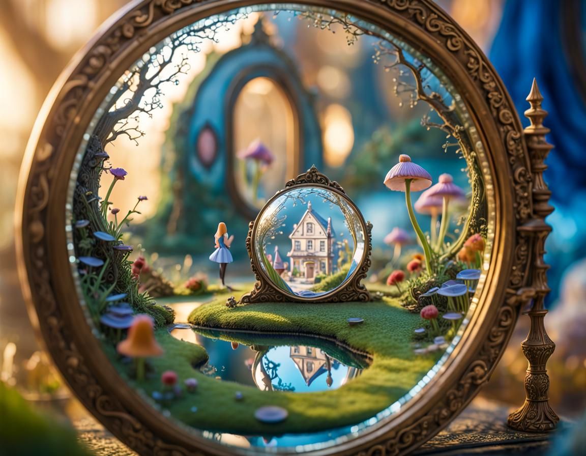 Alice Through The Looking Glass - AI Generated Artwork - NightCafe Creator