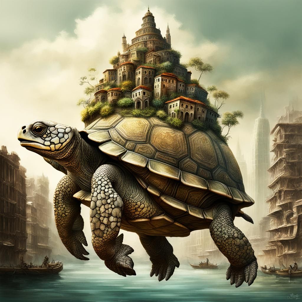 Turtle a la Discworld - AI Generated Artwork - NightCafe Creator
