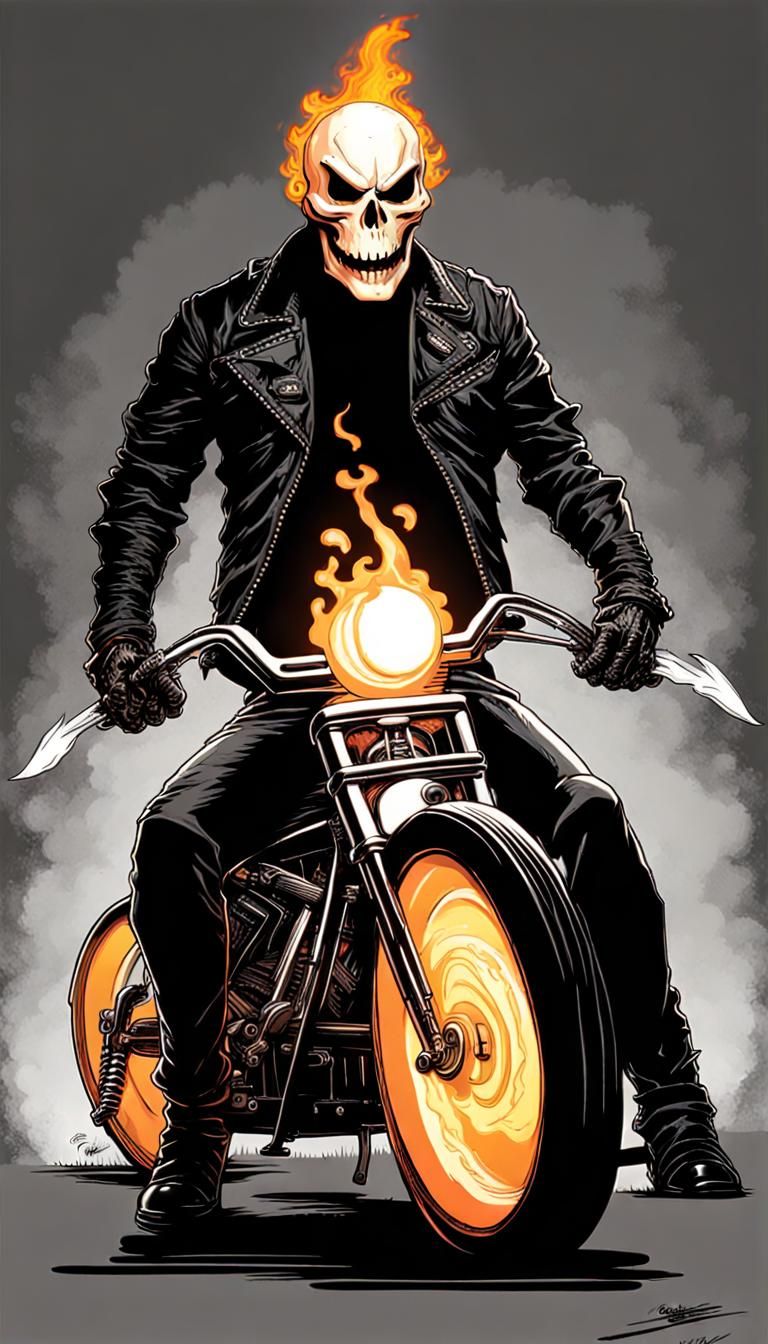 Ghost Rider - AI Generated Artwork - NightCafe Creator