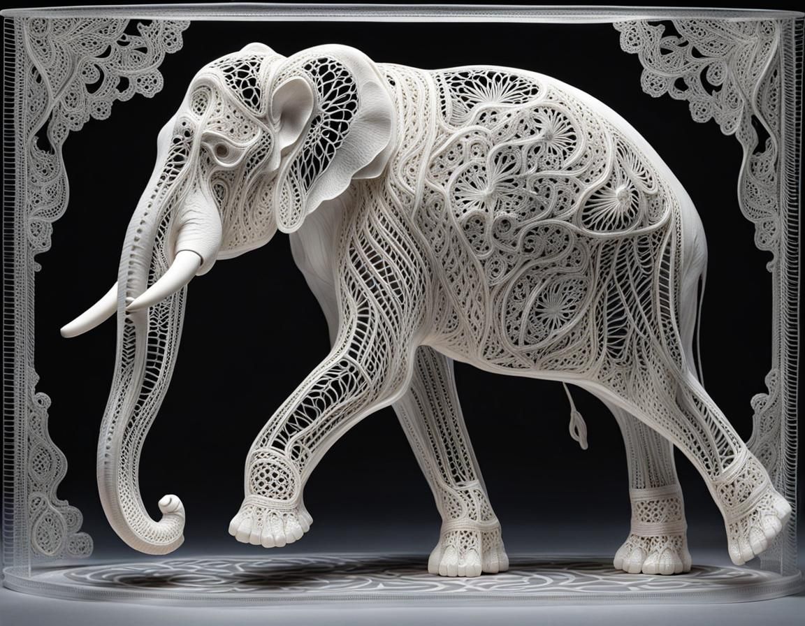 Lacy Elephant - AI Generated Artwork - NightCafe Creator