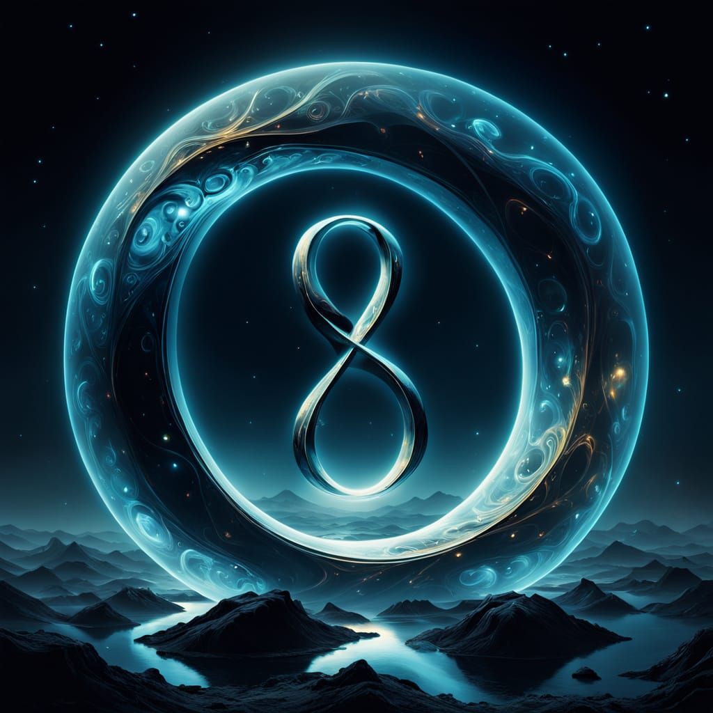 Surreal Infinity Symbol in Ethereal Glow - AI Art