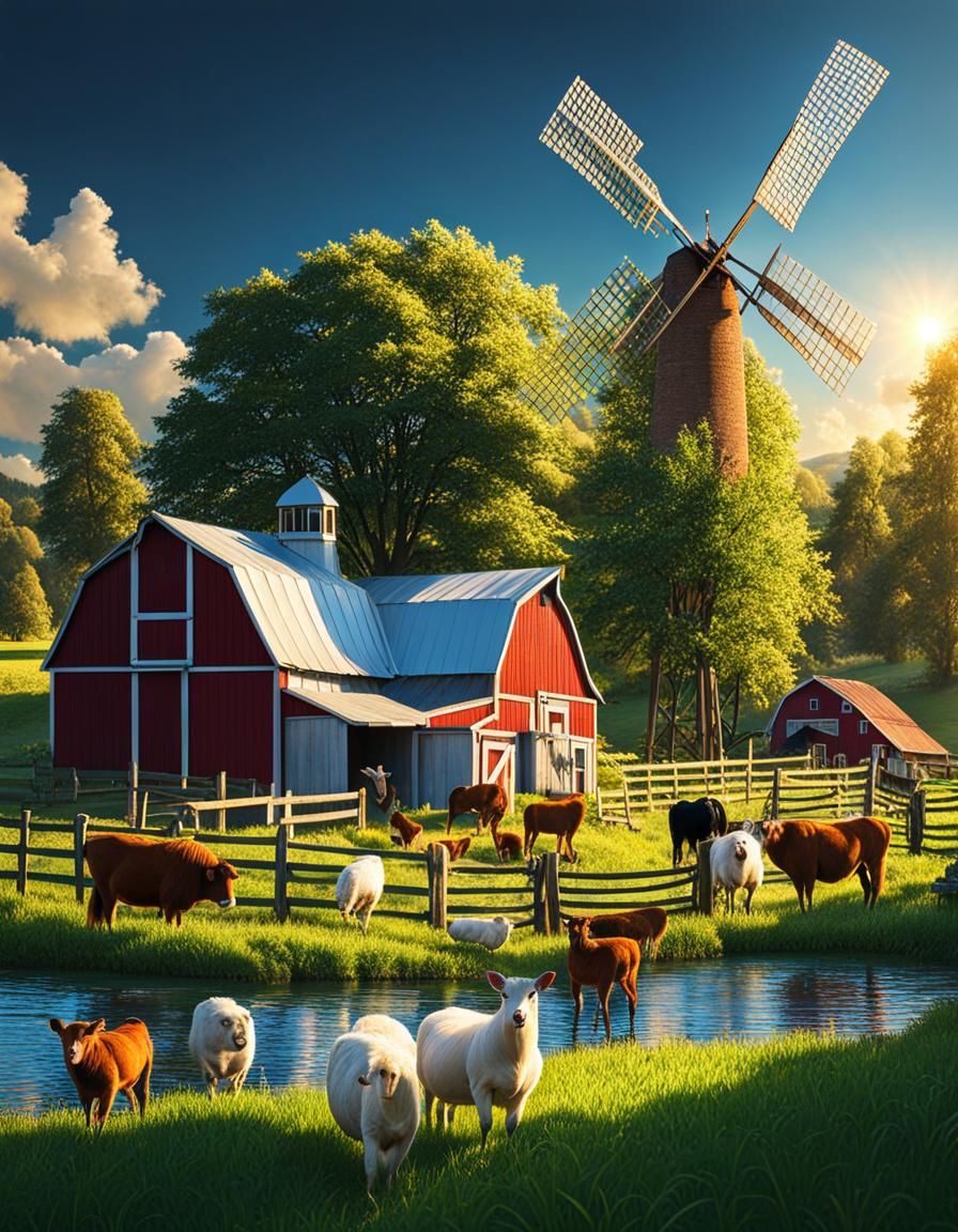 Down on the Farm - AI Generated Artwork - NightCafe Creator