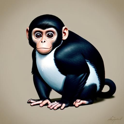 monkey penguin - AI Generated Artwork - NightCafe Creator
