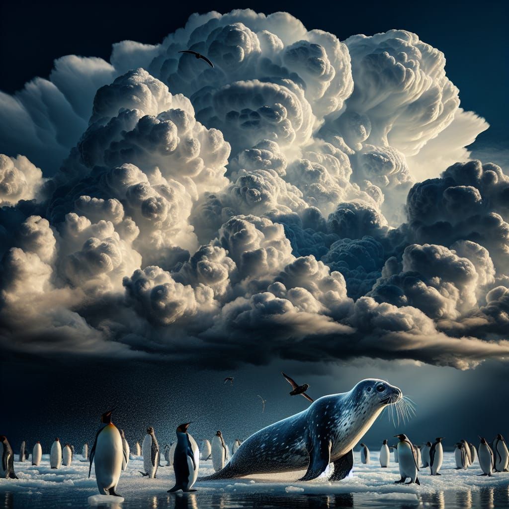 Antarctic Cloudscape - AI Generated Artwork - NightCafe Creator