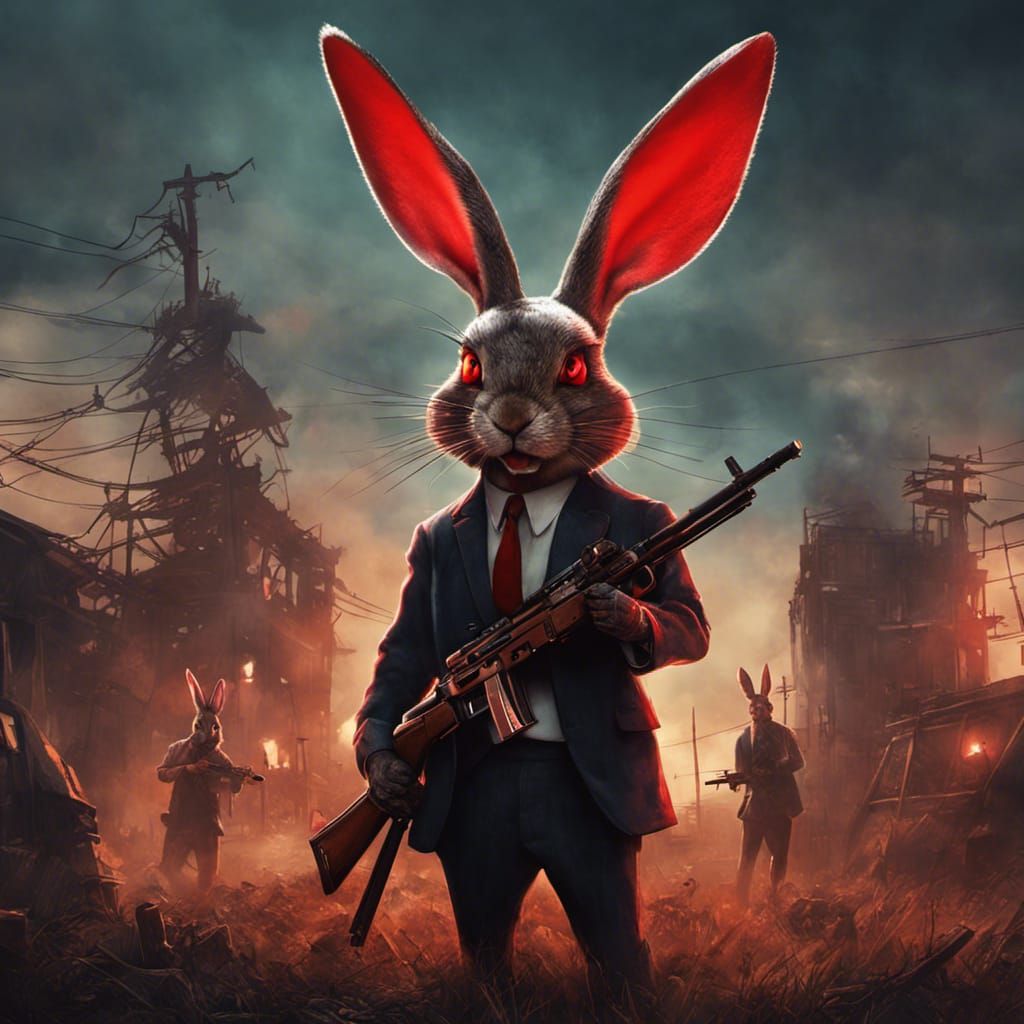 Murder Rabbits of the Apocalypse - AI Generated Artwork - NightCafe Creator