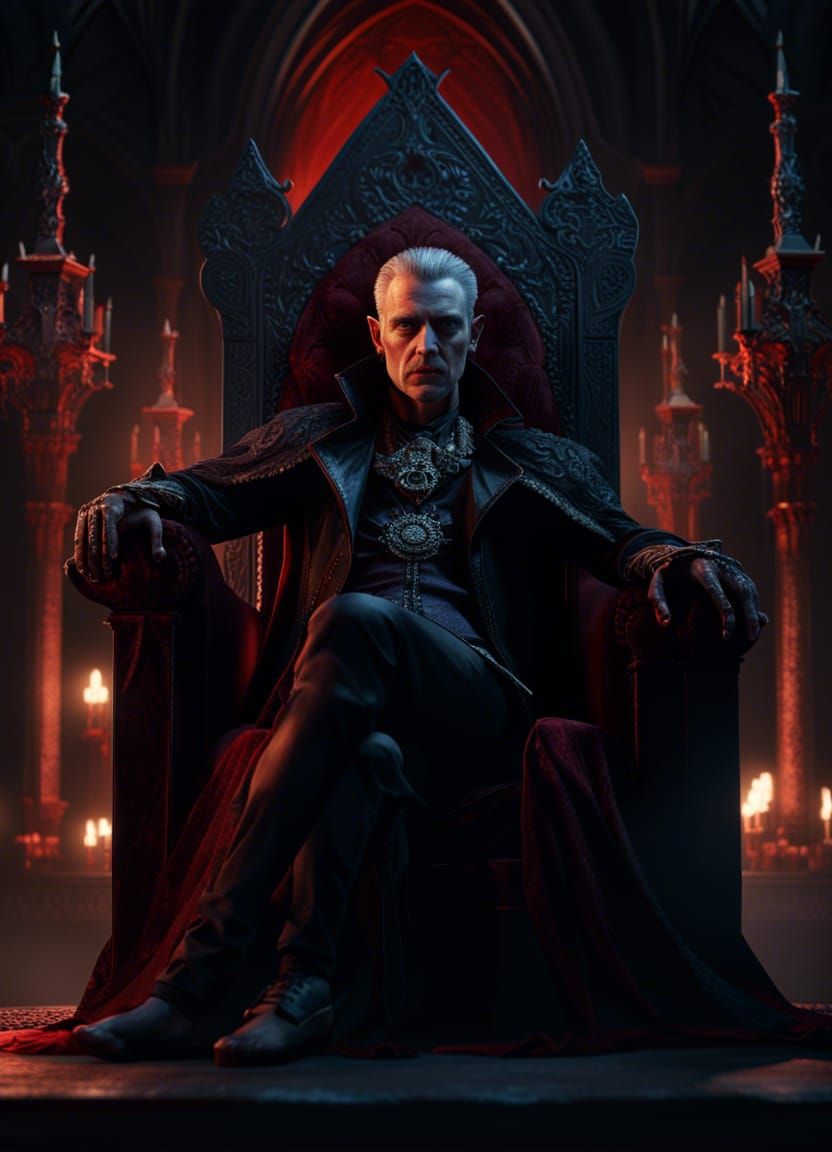 vampire on a throne 4 - AI Generated Artwork - NightCafe Creator