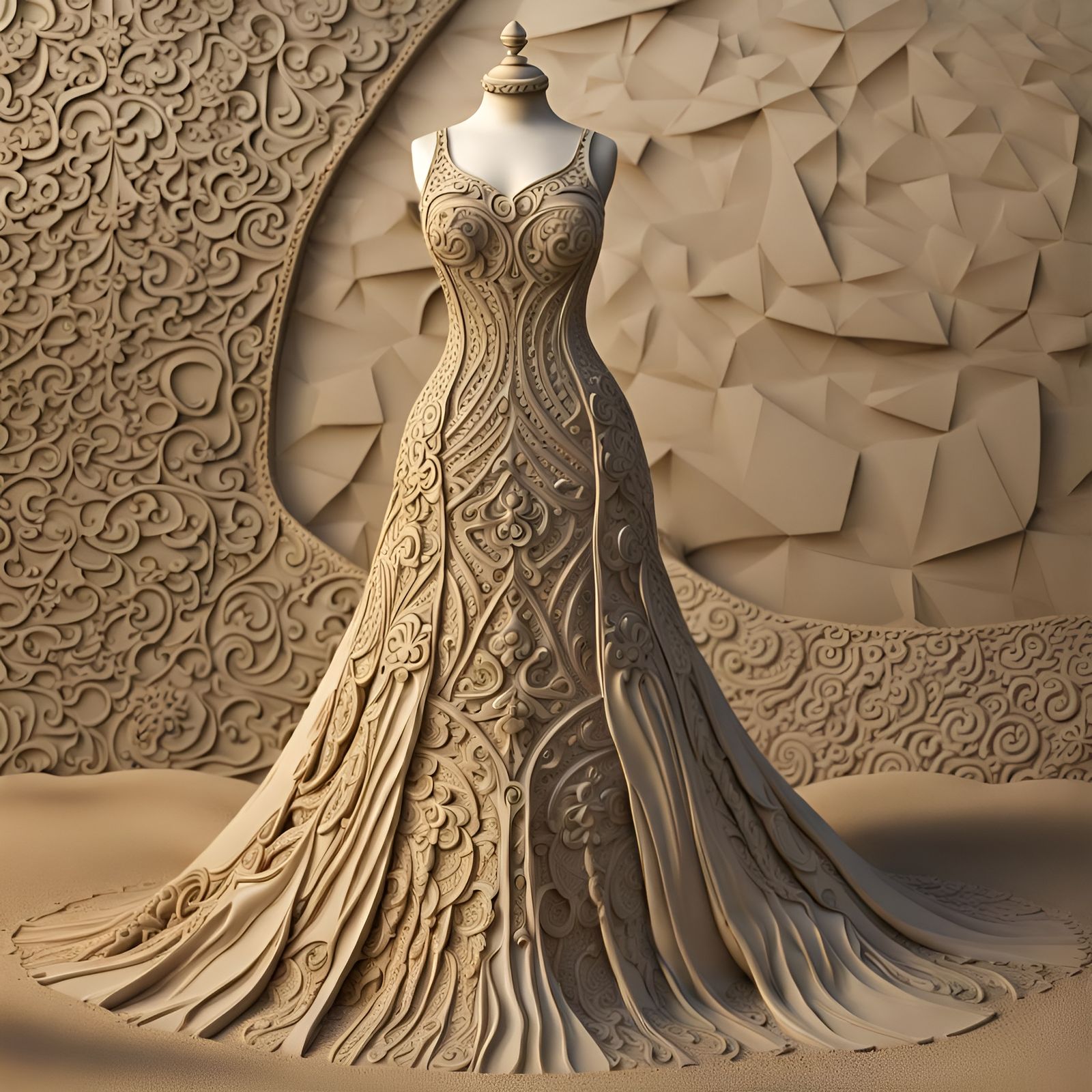Sand Dress - AI Generated Artwork - NightCafe Creator