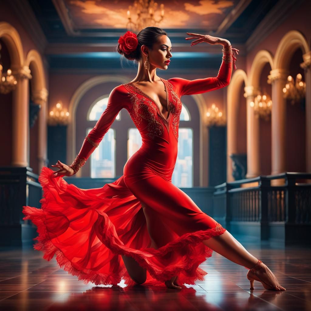 Latina Red - AI Generated Artwork - NightCafe Creator