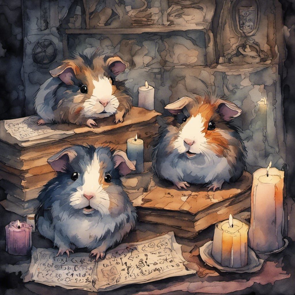 Guinea pigs at work - AI Generated Artwork - NightCafe Creator