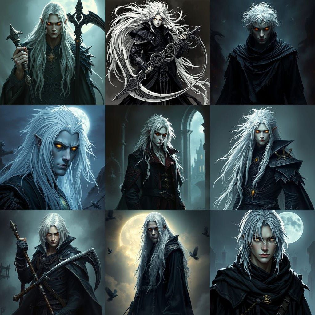 Vali Ravenclaw as a male Soul Reaver Character with white hair and gold ...