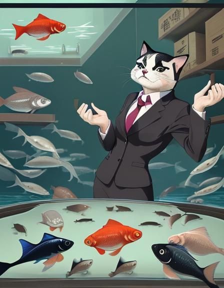 The richest cat - AI Generated Artwork - NightCafe Creator