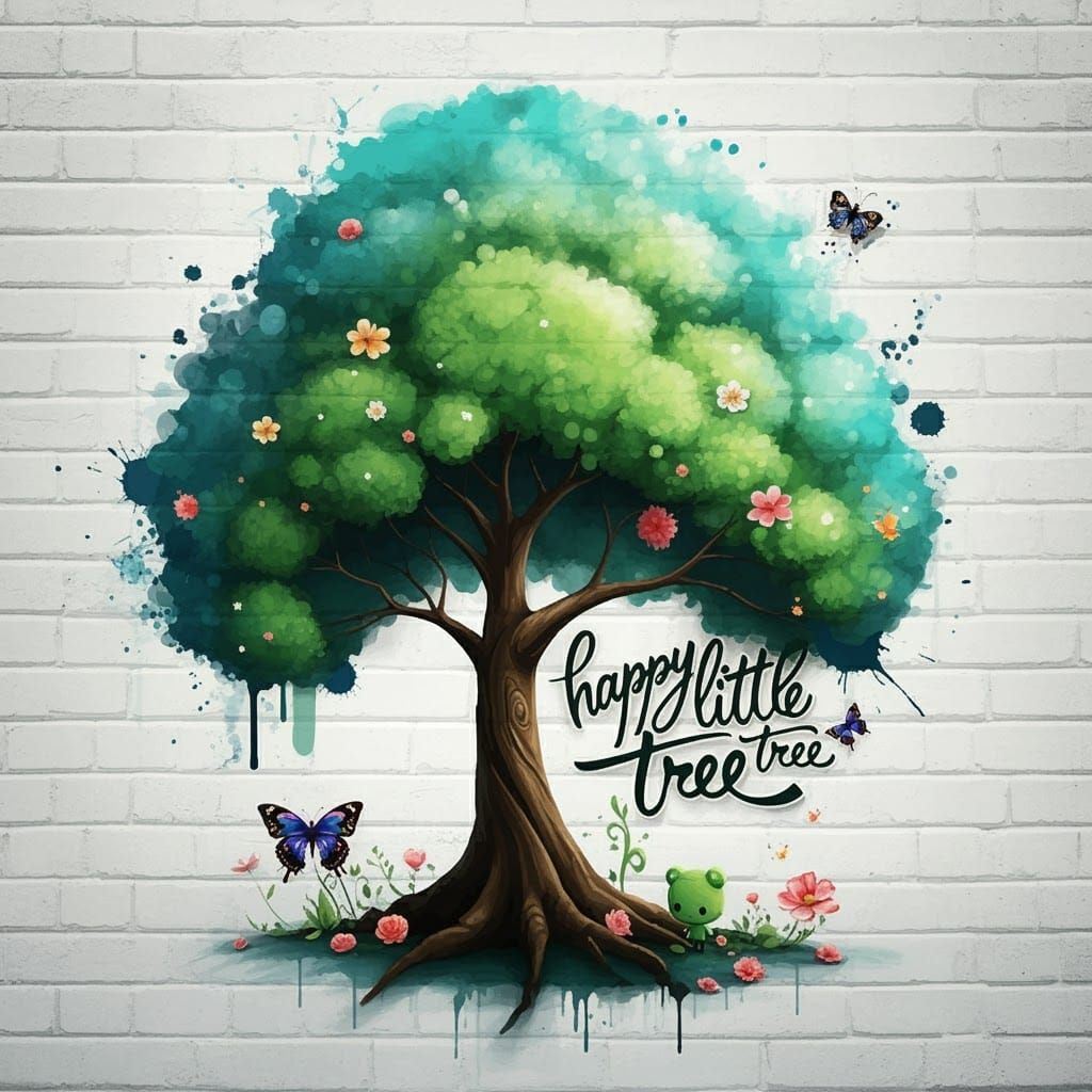 happy little tree - AI Generated Artwork - NightCafe Creator