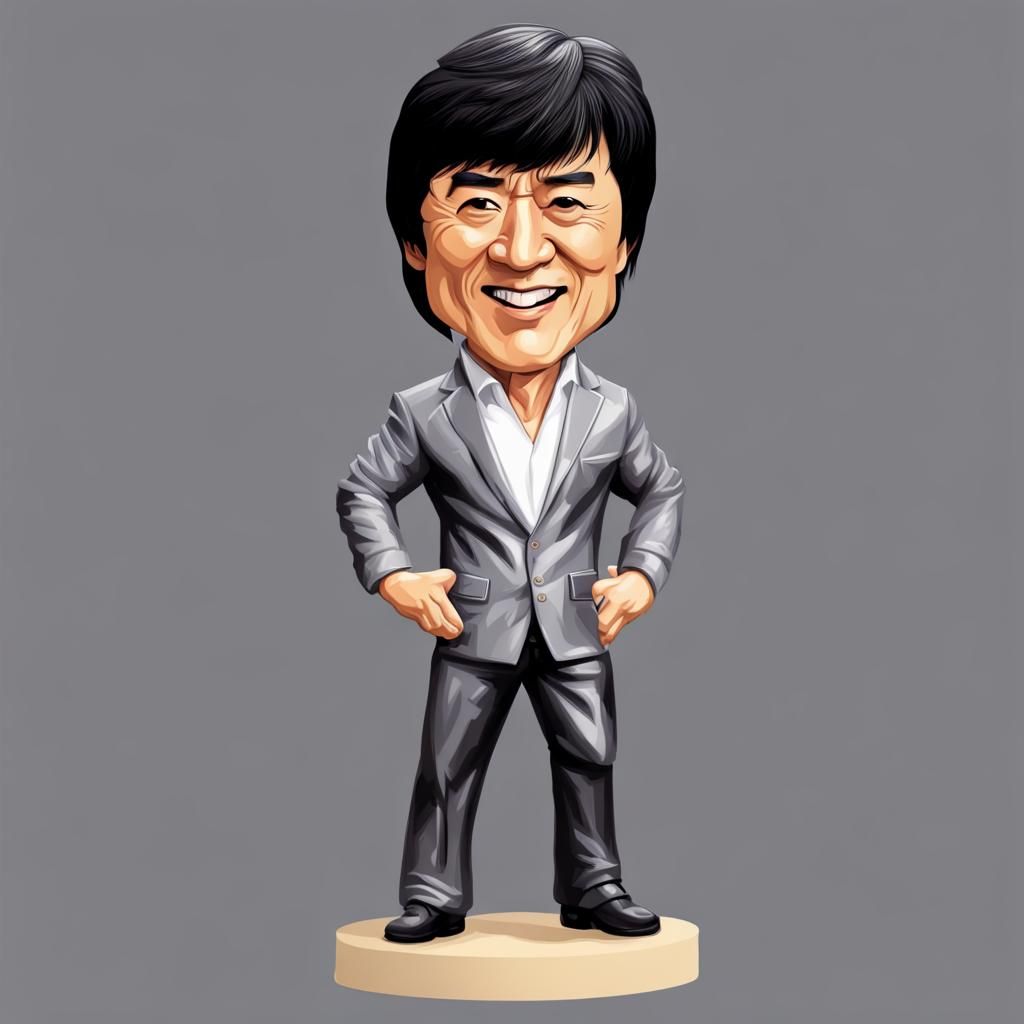 Jackie Chan in Bobblehead style - AI Generated Artwork - NightCafe Creator