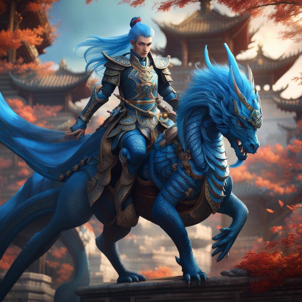 Full 4K picture, warm setting, Xianxia attire, Good looking male, blue ...