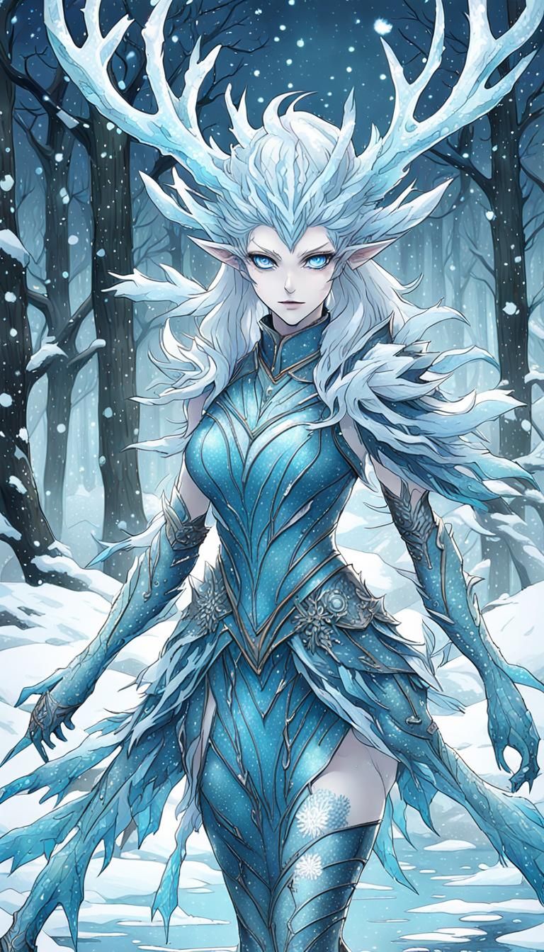 Winter Warrior Fae - AI Generated Artwork - NightCafe Creator