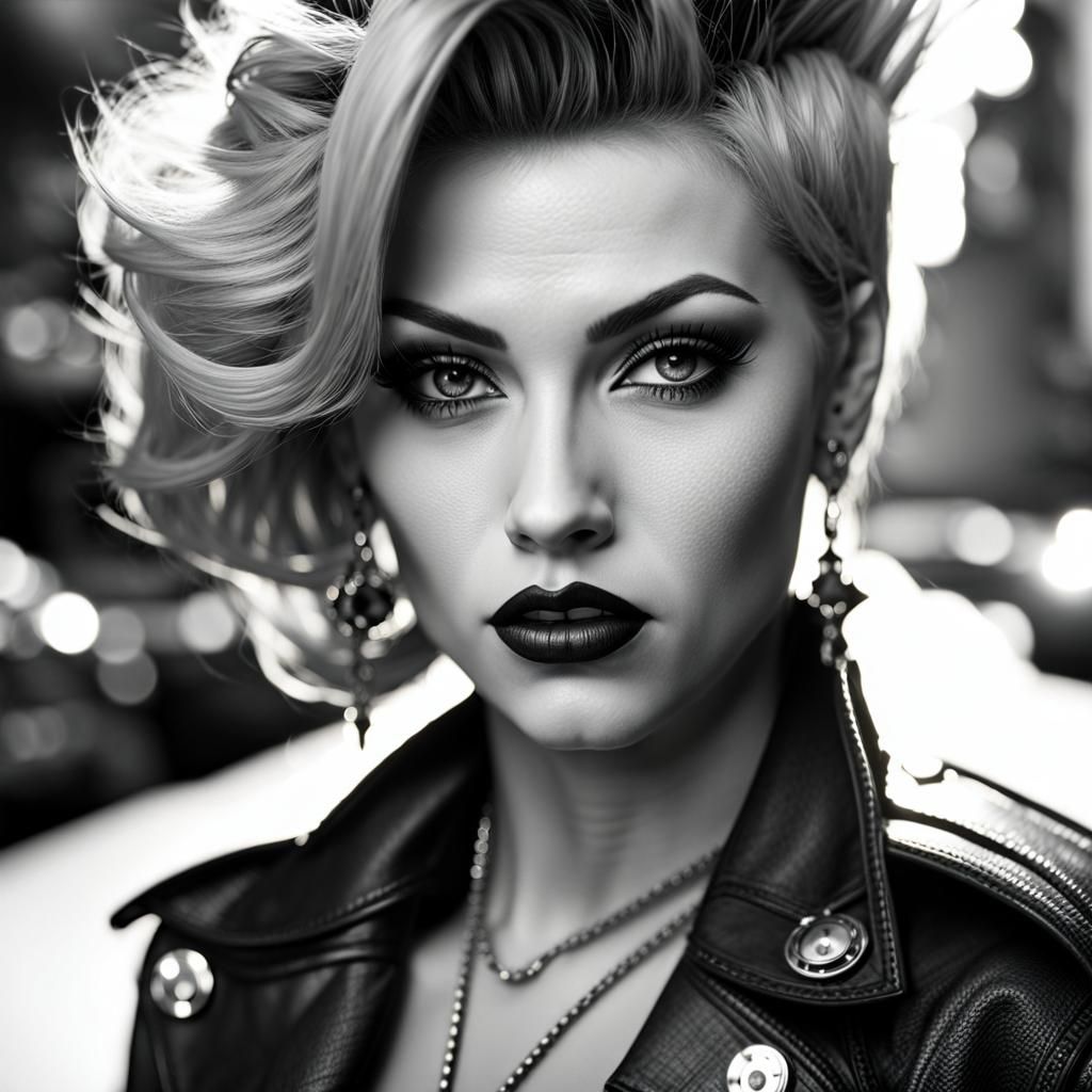 Punk Rock Girl - AI Generated Artwork - NightCafe Creator