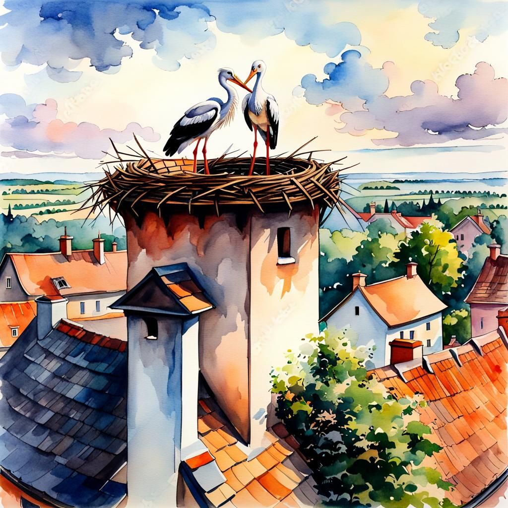 The storks - AI Generated Artwork - NightCafe Creator