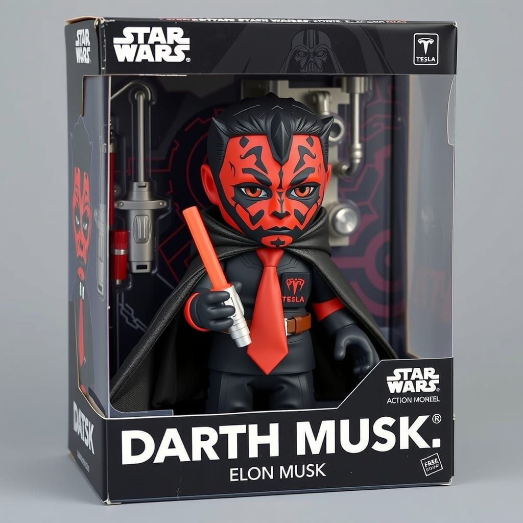 DARTH MUSK SITH LORD WITH WEE WIENER LIGHTSABRE