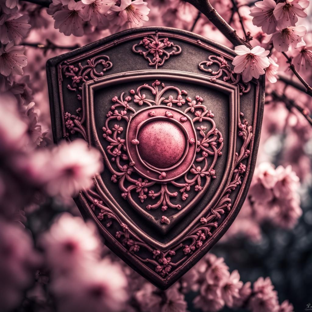 Cherry blossom shield - AI Generated Artwork - NightCafe Creator