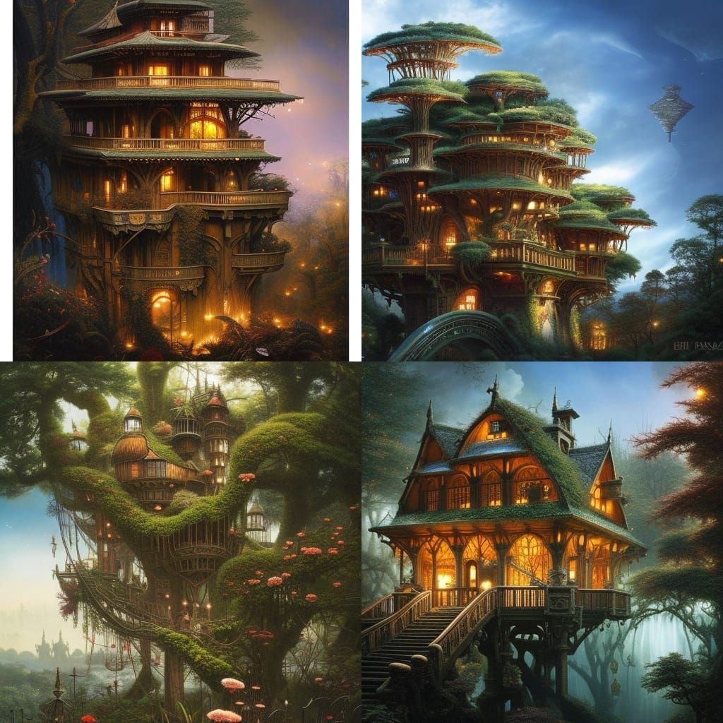 a beautiful complex fantasy treehouse hiro isono beatrice emma parsons ...