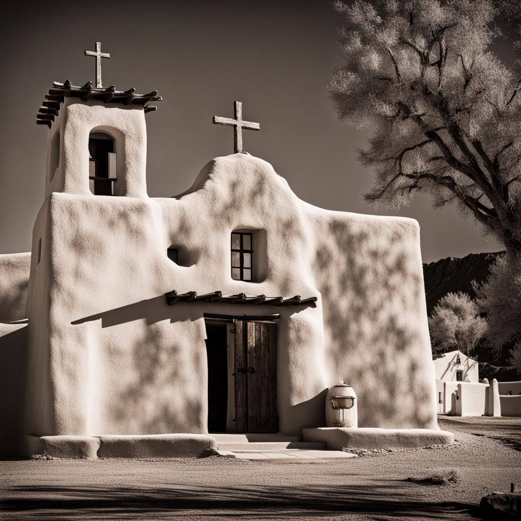 Adobe Mission Church in New Mexico - AI Generated Artwork - NightCafe ...