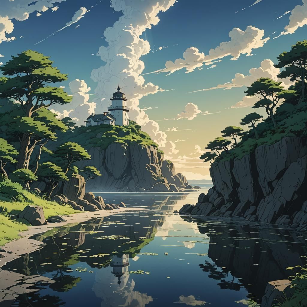 Dream Place Studio Ghibli, Anime Key Visual, by Makoto Shinkai, Deep ...